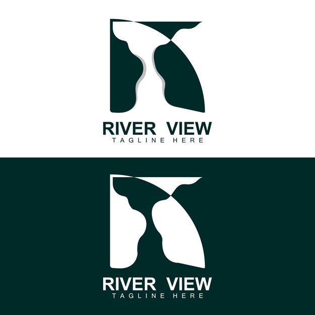 Elegant River View Logo with Flowing Shapes | Jiffy Designs