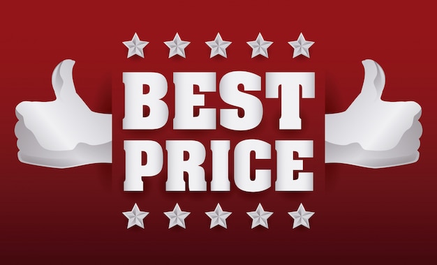 Bold 'Best Price' Typography with Thumbs Up Illustration | Jiffy Designs