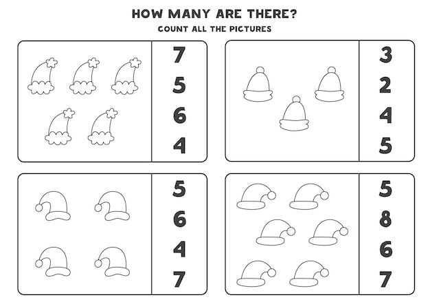 Counting Cute Christmas Hats and Dinosaurs in the Collection | Jiffy ...