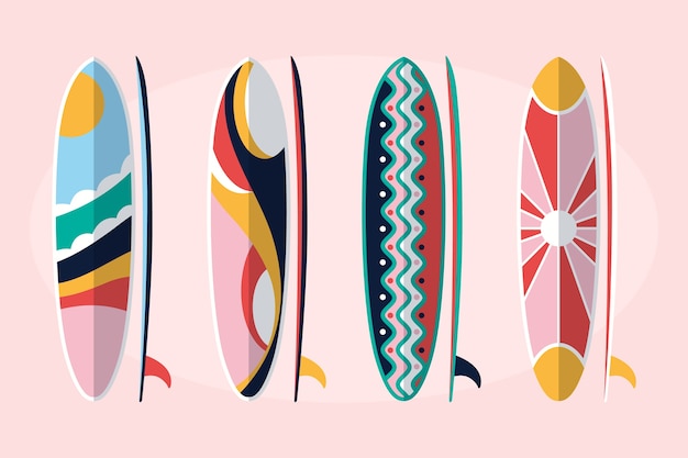 Vibrant and Diverse Surfboard Collection with Unique Designs | Jiffy ...