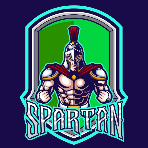 Powerful Spartan Warrior Emblem in Bold Colors | Jiffy Designs
