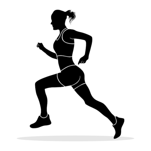 Powerful Silhouette of a Determined Runner | Jiffy Designs