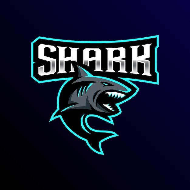 Fierce Shark Logo with Vibrant Teal Accents | Jiffy Designs
