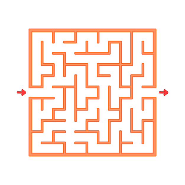 Intricate Geometric Maze with Directional Arrows | Jiffy Designs
