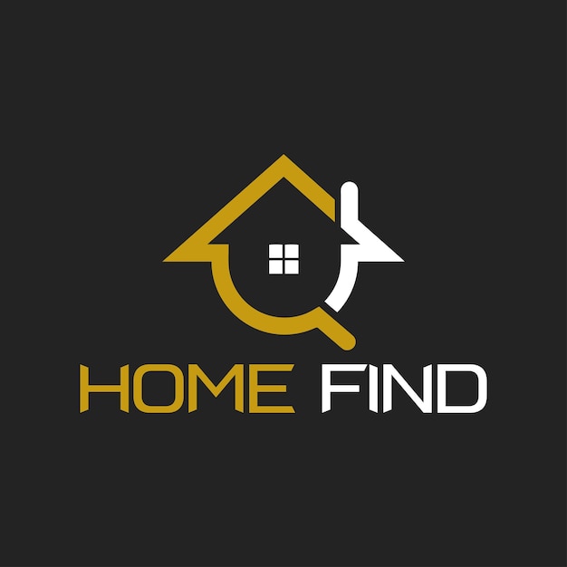 Modern Home Search Logo with Stylized House Silhouette | Jiffy Designs