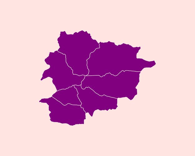 Vibrant Purple Map of Stylized Geographical Region | Jiffy Designs