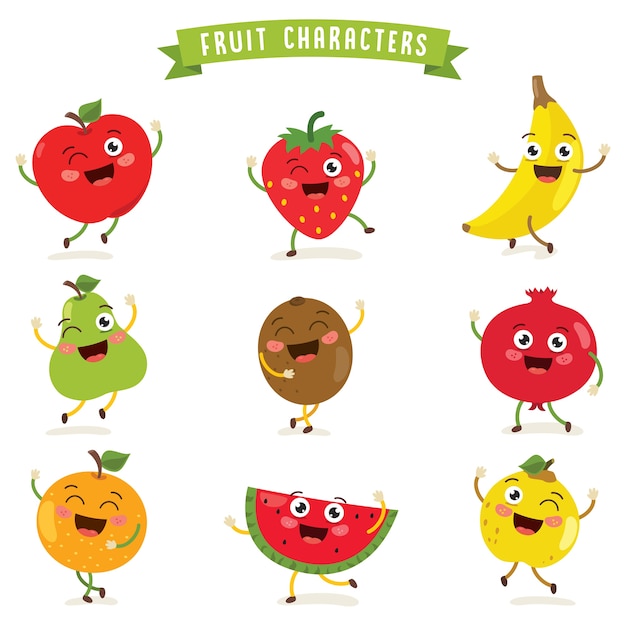 Vibrant Collection of Cheerful Fruit Characters | Jiffy Designs