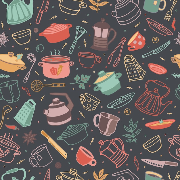 Vibrant Culinary Collage: A Delightful Mosaic of Kitchen Essentials ...