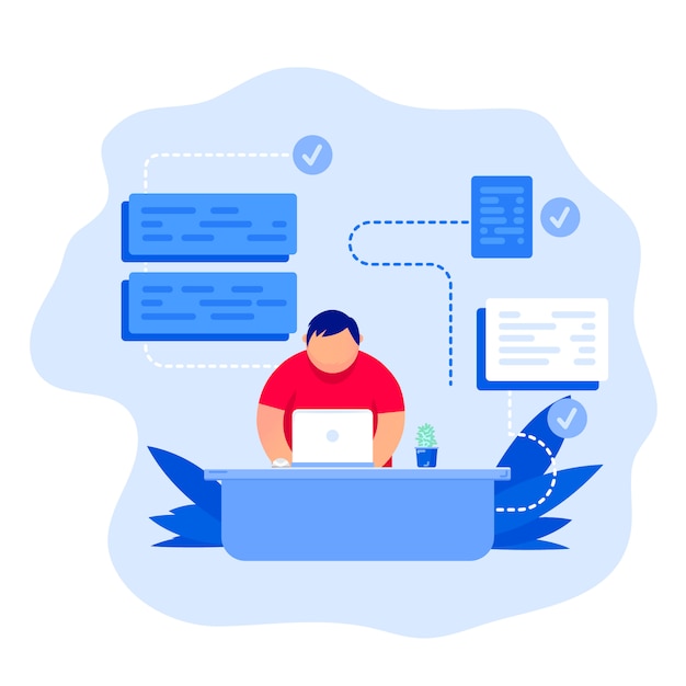 Focused Programmer Coding at Computer Workstation | Jiffy Designs