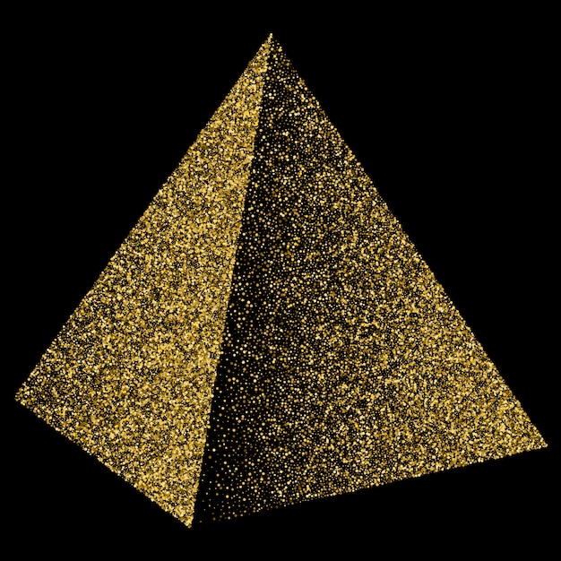 Gleaming Golden Pyramid of Shimmering Granular Brilliance | Jiffy Designs