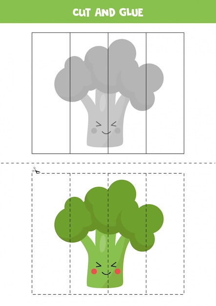 Adorable Broccoli Duo: A Playful Cut-and-Glue Craft | Jiffy Designs