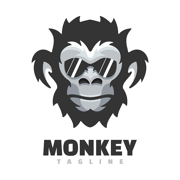Stylish Simian Silhouette: Monkey Mascot Logo Design | Jiffy Designs