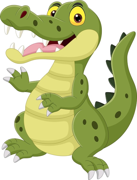 Cheerful Crocodile Creature with Vibrant Scales and Friendly Smile ...