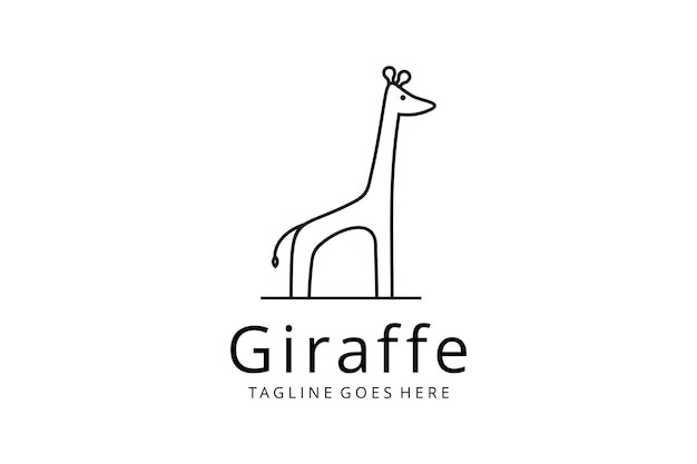 Elegant Giraffe Silhouette with Minimalist Typographic Branding | Jiffy ...