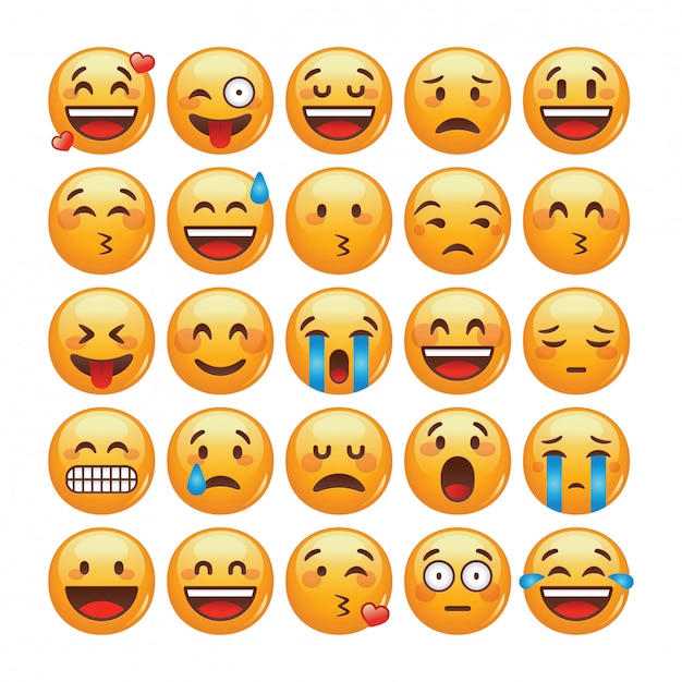 Vibrant Emoji Expressions: A Whimsical Collection of Smiles, Giggles ...