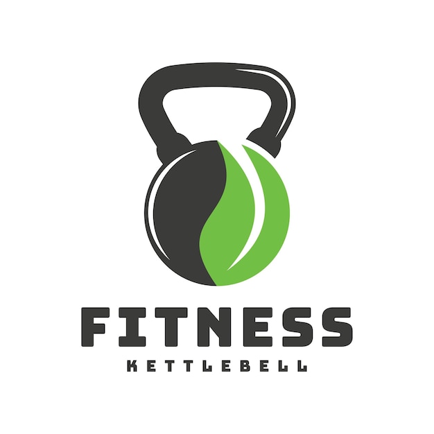 Sleek Fitness Kettlebell with Vibrant Green Leaf Design | Jiffy Designs