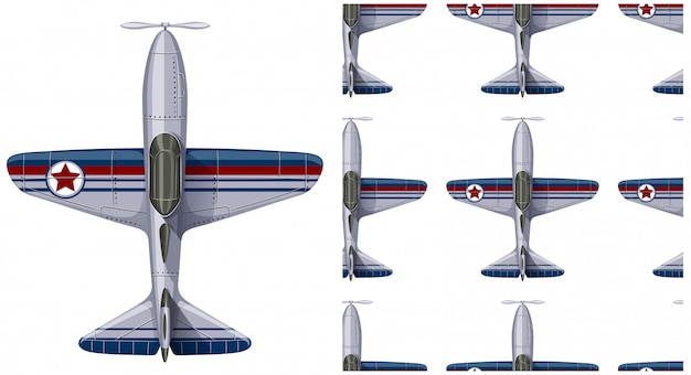 Vintage Retro Warplane Collection with Patriotic Markings | Jiffy Designs