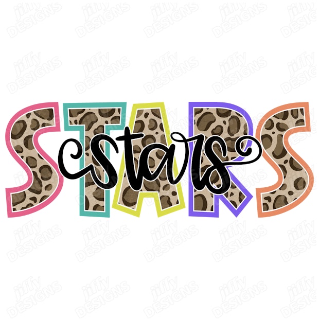 'Sisters' Vibrant Leopard Print Letters with Playful Cursive Script ...