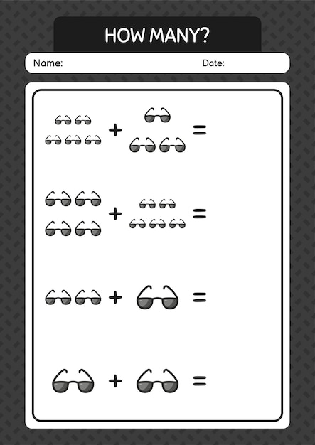 Counting Sunglasses: A Fun Math Activity | Jiffy Designs