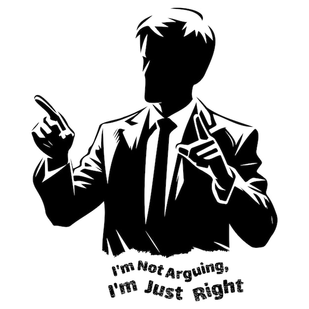 Confident Businessman Silhouette with Defiant Attitude | Jiffy Designs