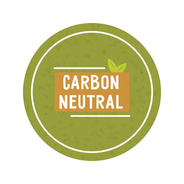 Eco-Friendly 'Carbon Neutral' Badge with Leaf Icon | Jiffy Designs