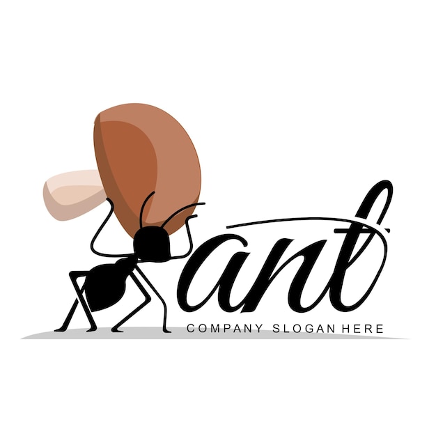 Ant Logo with Stylized Wordmark and Slogan | Jiffy Designs