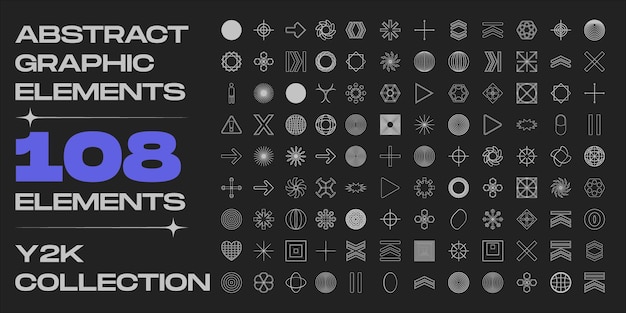 Expansive Collection of 108 Abstract Graphic Symbols and Shapes | Jiffy ...
