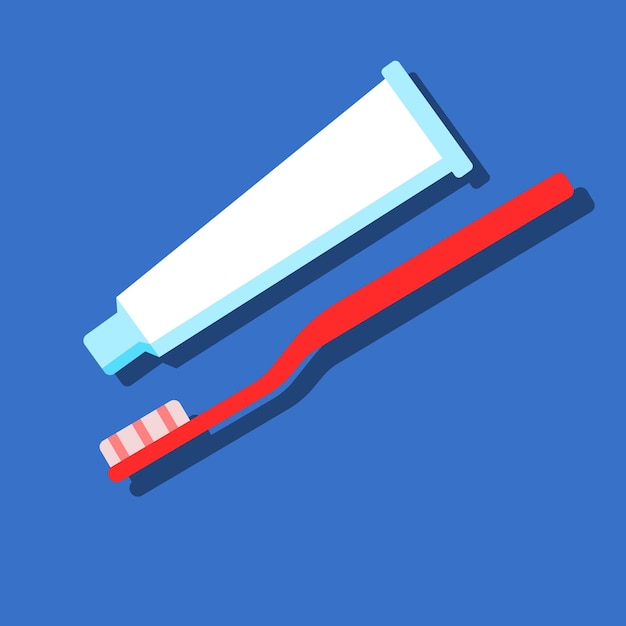 Vibrant Toothpaste and Toothbrush on Solid Blue Background | Jiffy Designs
