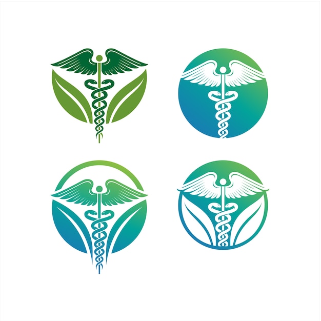 Medical Caduceus Emblems with Vibrant Hues and Geometric Shapes | Jiffy ...