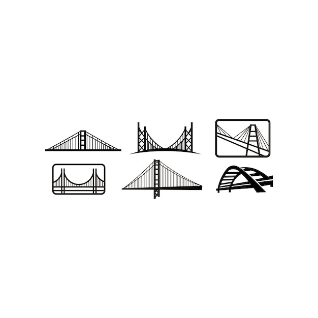 Iconic Bridge Silhouette Collection: Diverse Architectural Designs ...