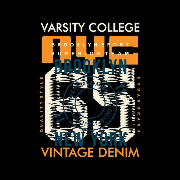 Vintage Denim Varsity College Sports Emblem Graphic Design | Jiffy Designs