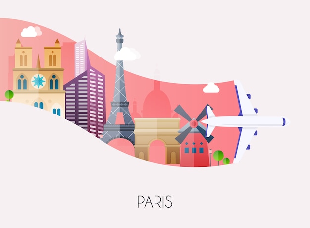 Vibrant Cityscape of Iconic Parisian Landmarks | Jiffy Designs