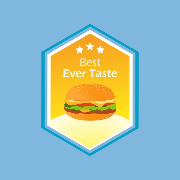Delicious Burger Badge with Vibrant Colors | Jiffy Designs