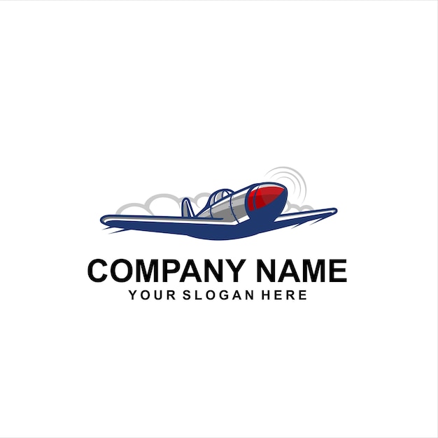 Vintage Airplane Logo with Company Name and Slogan | Jiffy Designs