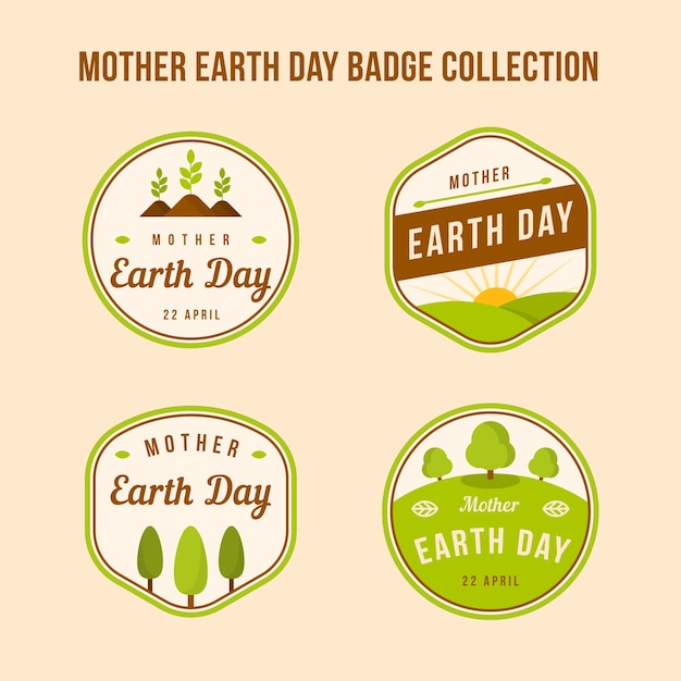 Eco-Friendly Earth Day Badge and Emblem Design Collection | Jiffy Designs