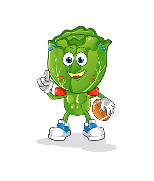 Cheerful Cabbage Character Holding Sports Ball | Jiffy Designs