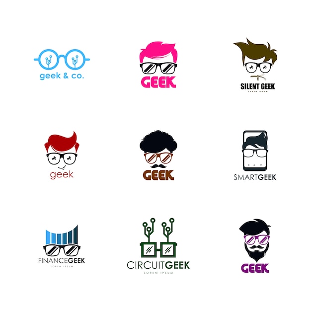 Diverse Collection of Stylized Geek-Themed Icons and Logos | Jiffy Designs