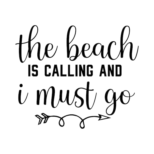 Inspirational Beach Quote with Rustic Lettering and Arrow | Jiffy Designs