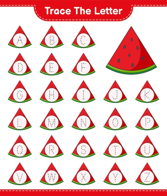Vibrant Watermelon-Themed Alphabet: Tracing Letters for Kids | Jiffy ...