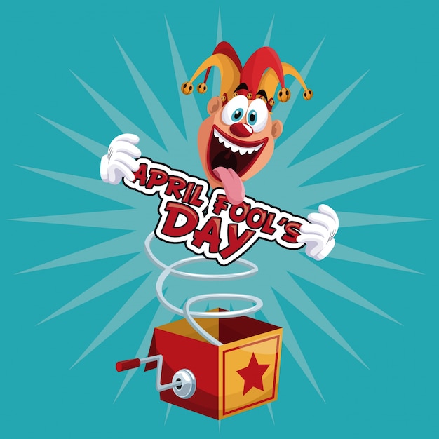 Vibrant Jester Clown with Surprise Box Illustration | Jiffy Designs