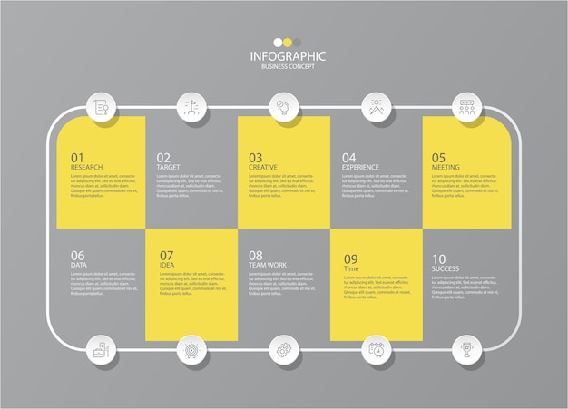 Vibrant Infographic Timeline with Numbered Panels and Text | Jiffy Designs