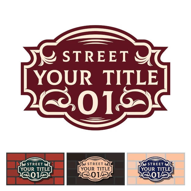Vintage Ornate Street Sign with Custom Text | Jiffy Designs
