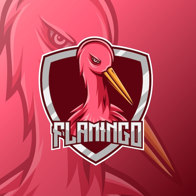 Vibrant Flamingo Emblem with Bold Typography | Jiffy Designs