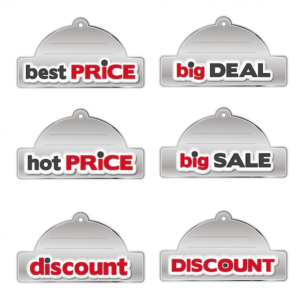 Metallic Price Tag Icons for Sales and Discounts | Jiffy Designs