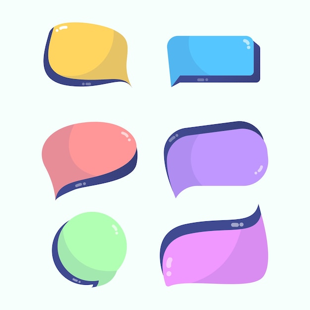 Vibrant Speech Bubbles in Playful Geometric Shapes | Jiffy Designs