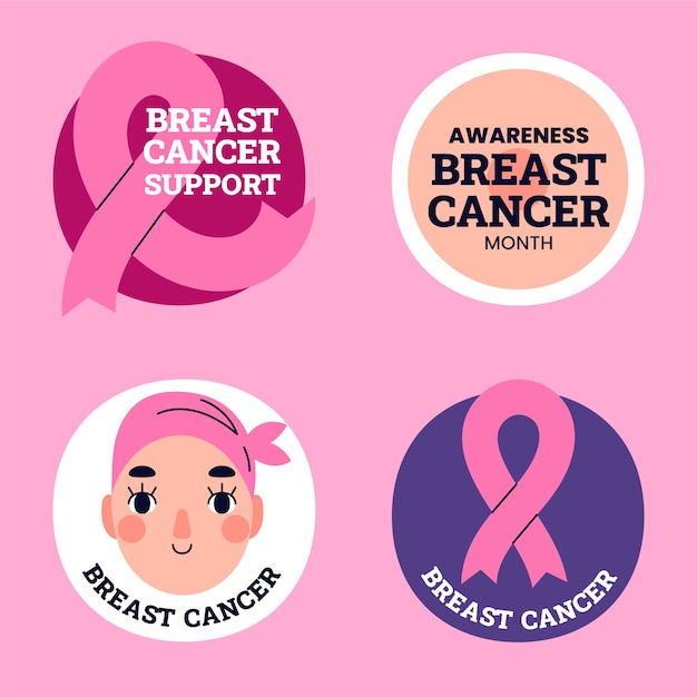 Vibrant Breast Cancer Awareness Symbols and Icons Collection | Jiffy ...