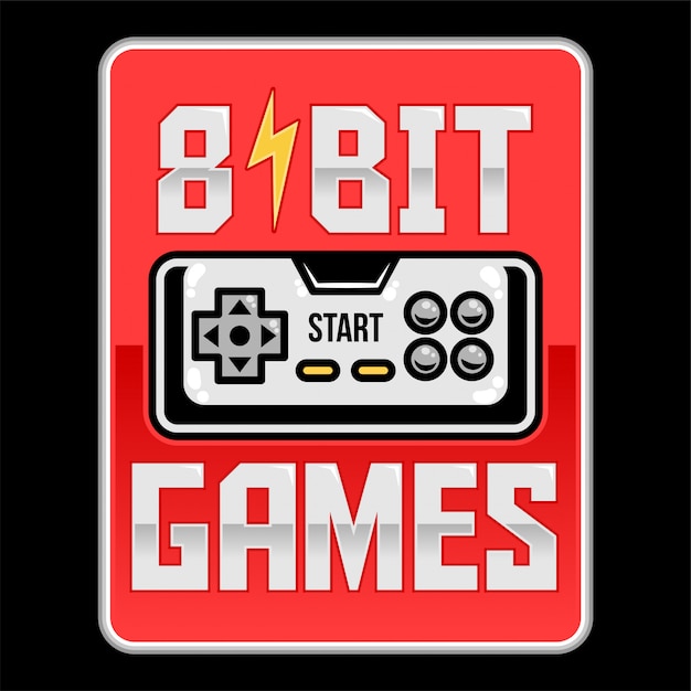 Retro 8-Bit Video Game Controller on Bold Red Background | Jiffy Designs