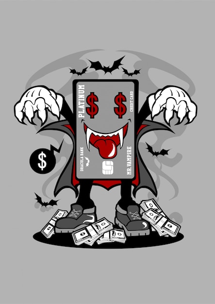 Ghostly Money Machine with Bats and Dollar Signs Illustration | Jiffy ...