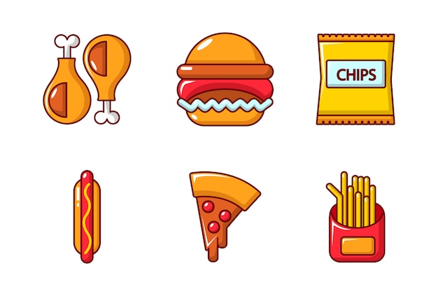 Vibrant Collection of Iconic Fast Food Symbols | Jiffy Designs