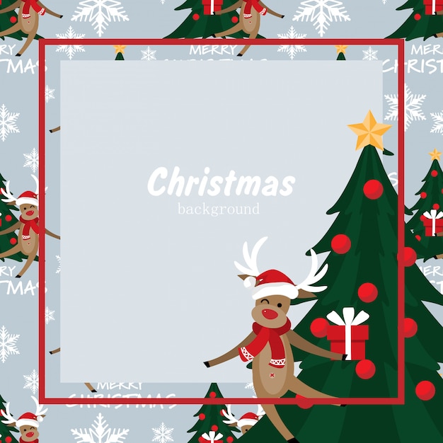 Festive Christmas Scene with Jolly Reindeer and Twinkling Tree | Jiffy ...